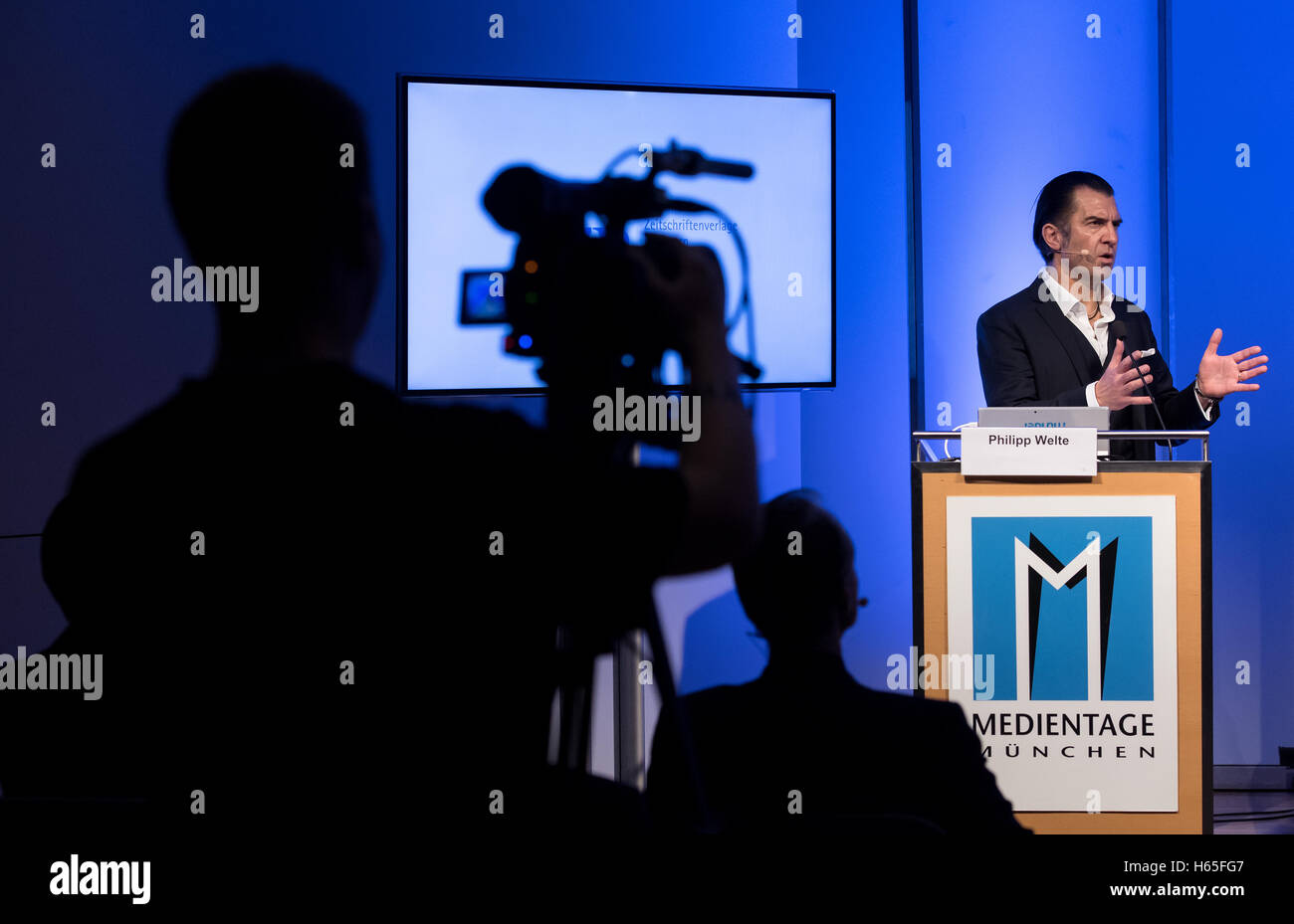 Munich, Germany. 25th Oct, 2016. Philipp Welte, chairman of the German ...