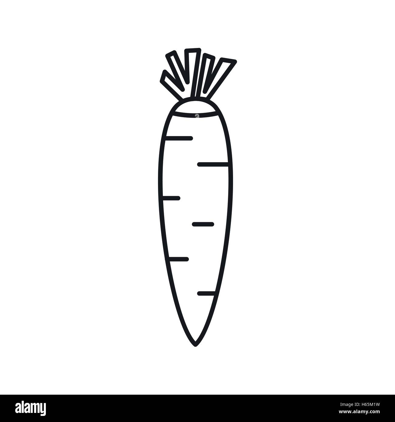 Carrot icon, outline style Stock Vector Image & Art - Alamy