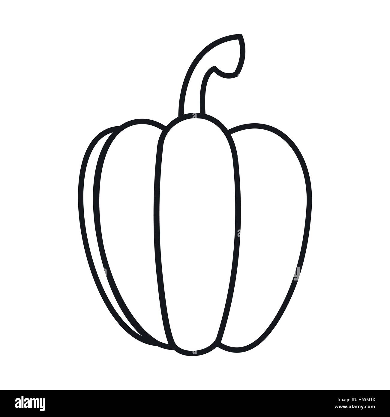 Pepper icon, outline style Stock Vector Image & Art - Alamy