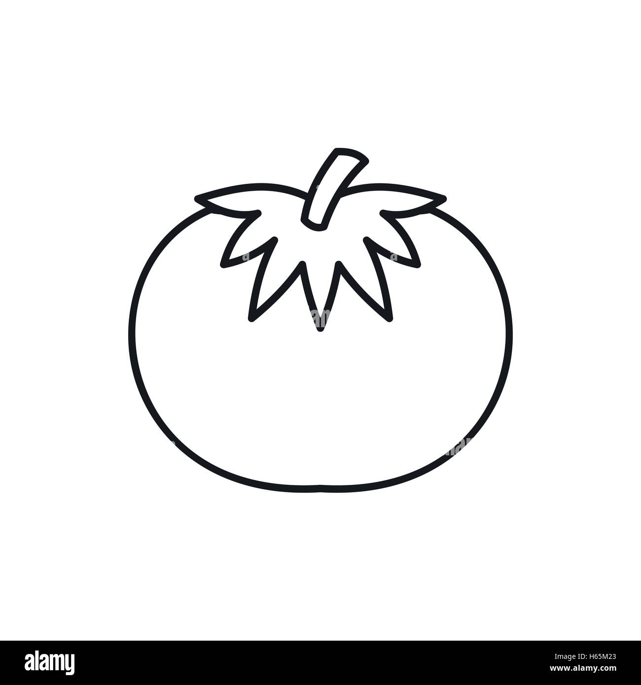 Tomato icon, outline style Stock Vector Image & Art - Alamy