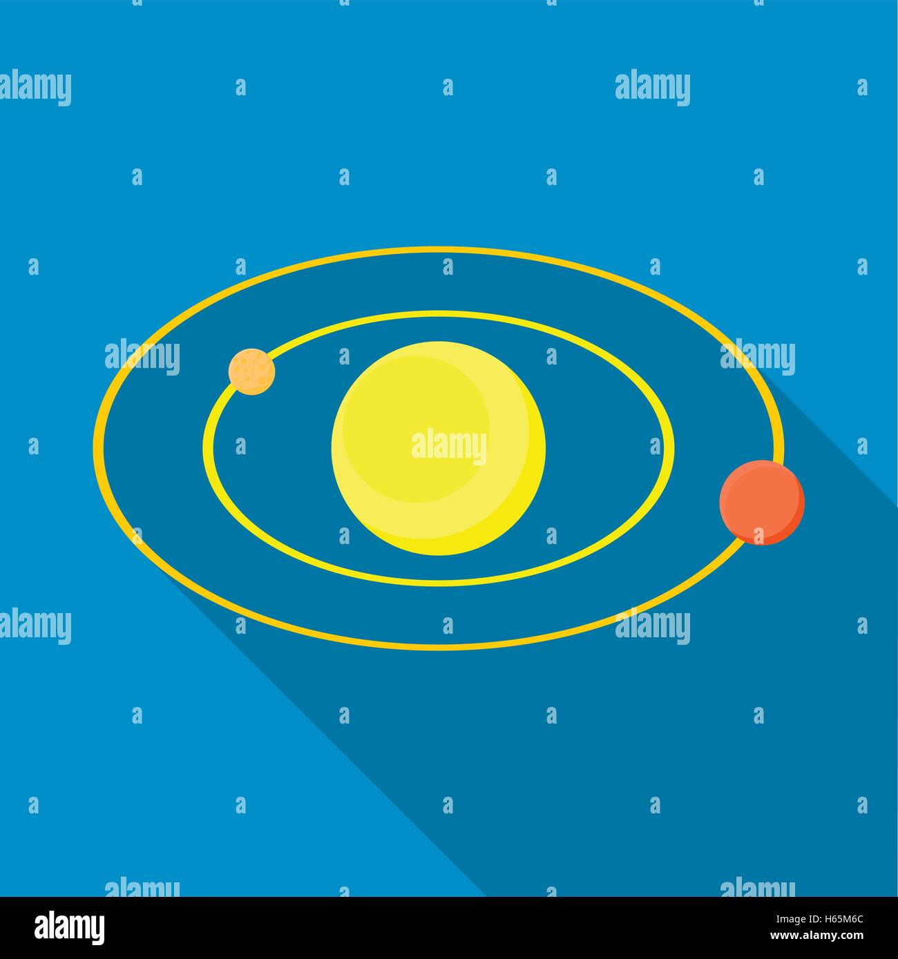 Solar system icon, flat style Stock Vector Image & Art - Alamy
