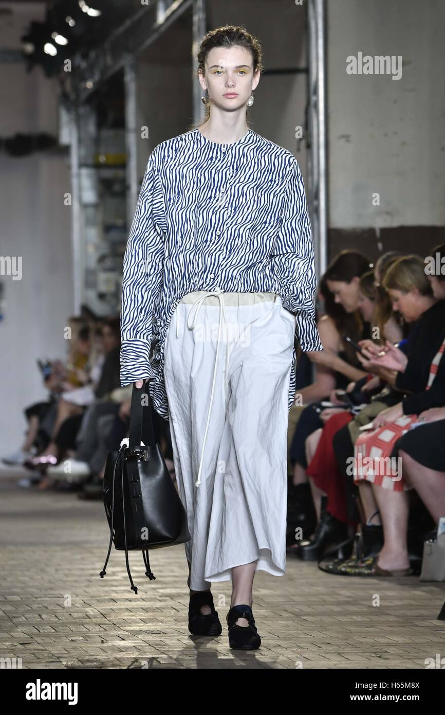 Models on the catwalk at the Sportmax show during Milan Fashion Week in ...