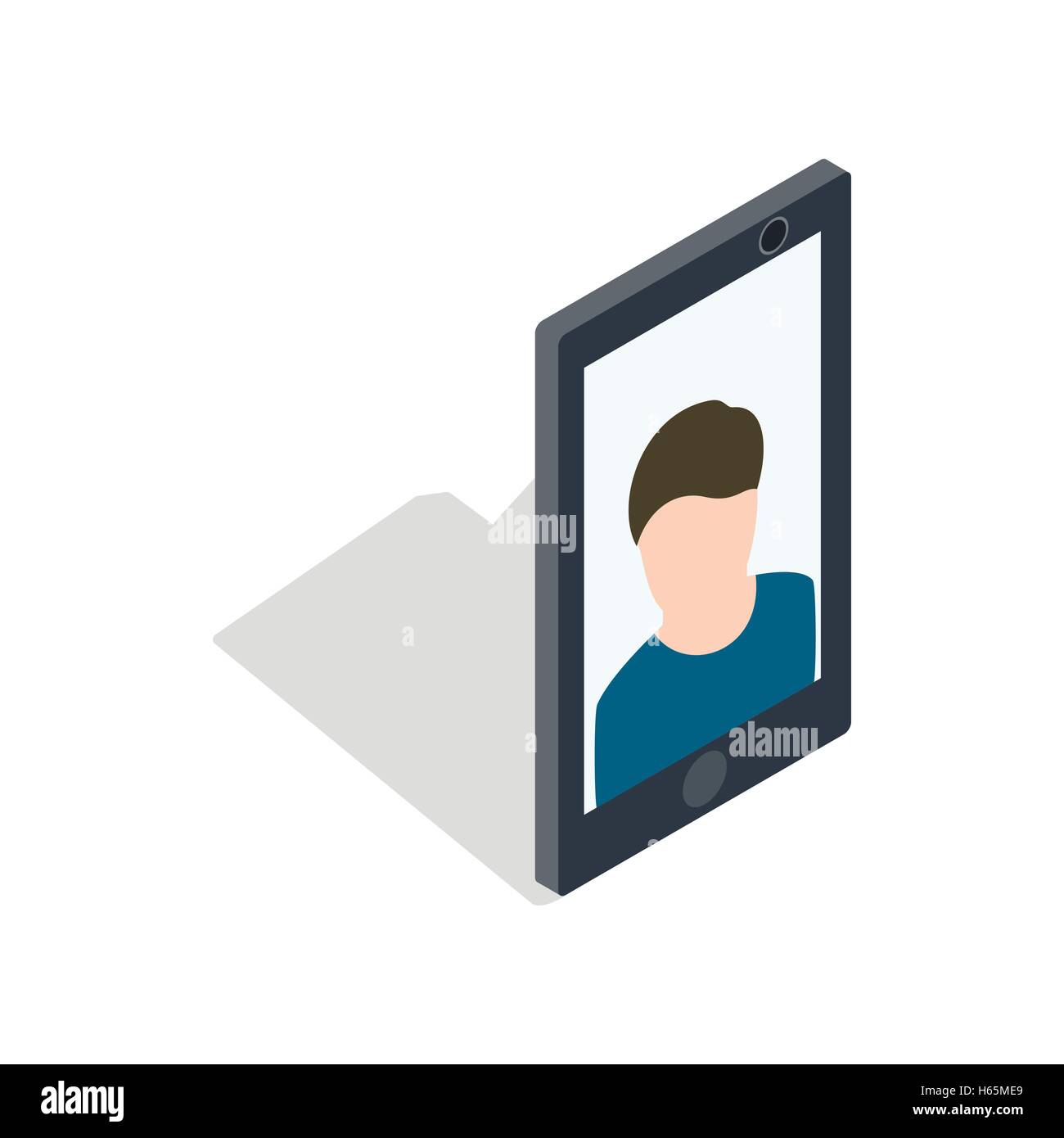 Photo of a man on the screen of smartphone icon Stock Vector Image ...