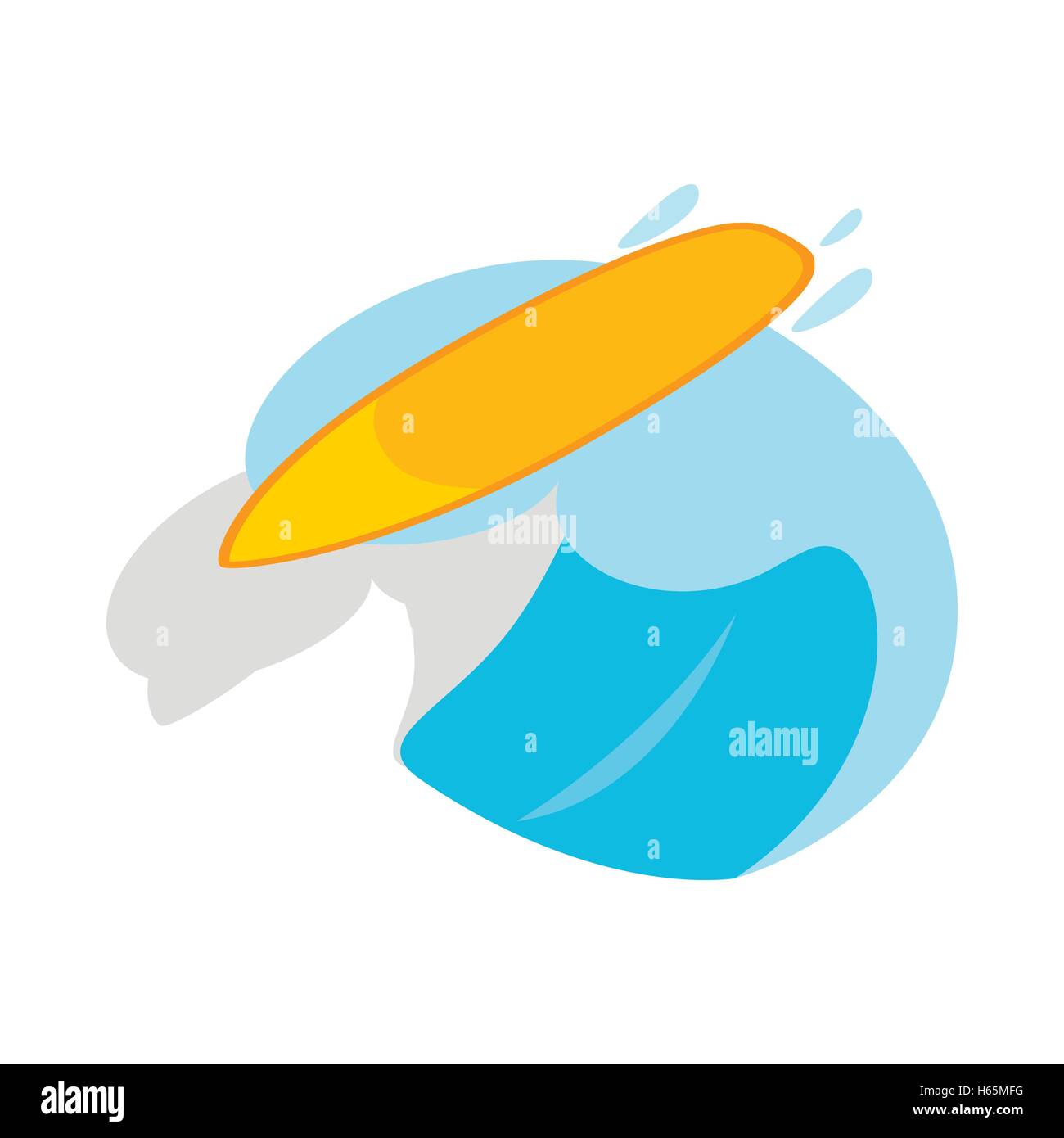 Surfboard with wave icon, isometric 3d style Stock Vector Image & Art ...