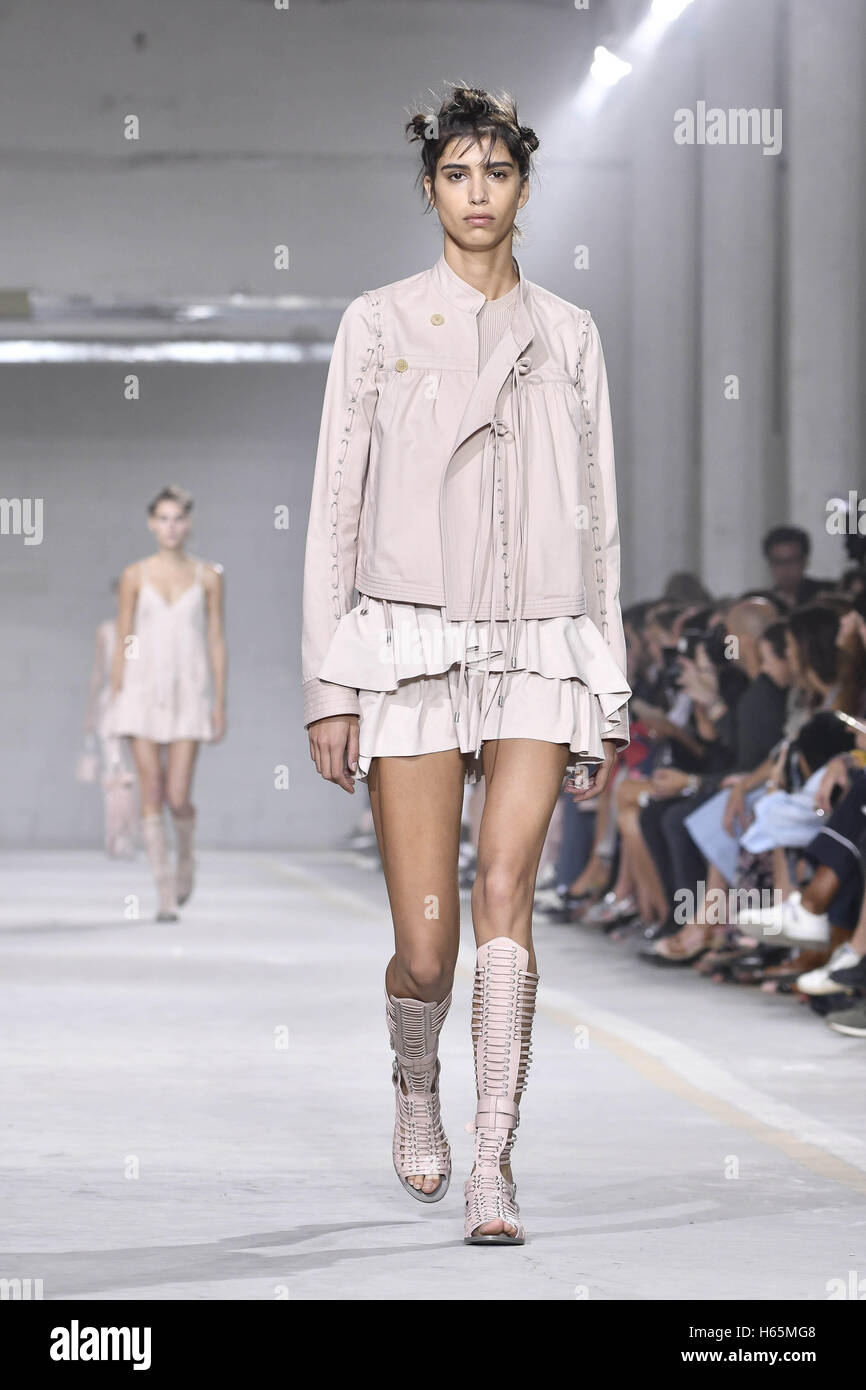 Models on the catwalk at the Diesel Black Gold show during Milan ...