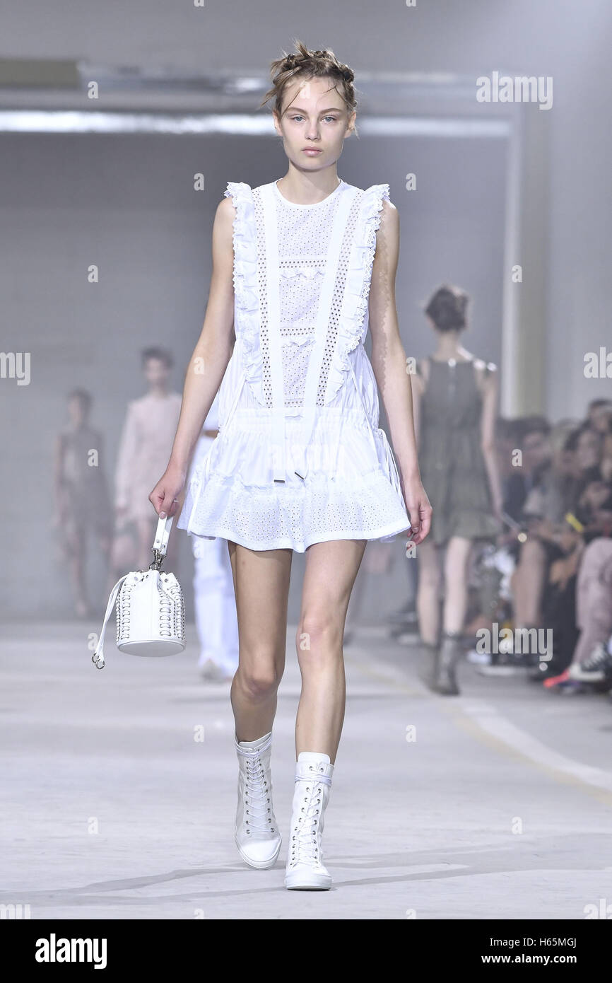 Models on the catwalk at the Diesel Black Gold show during Milan ...