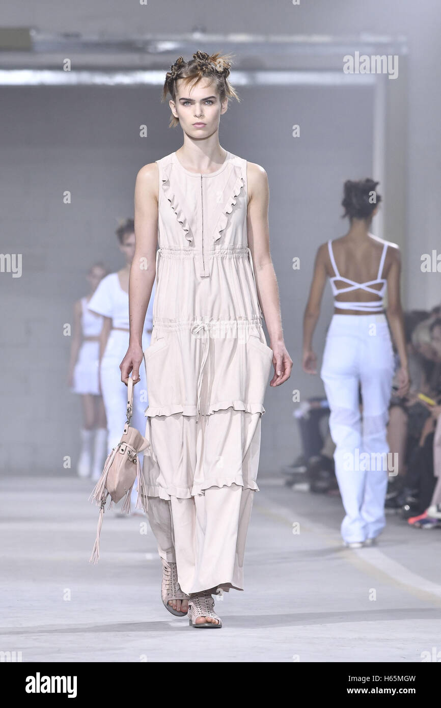 Models on the catwalk at the Diesel Black Gold show during Milan ...