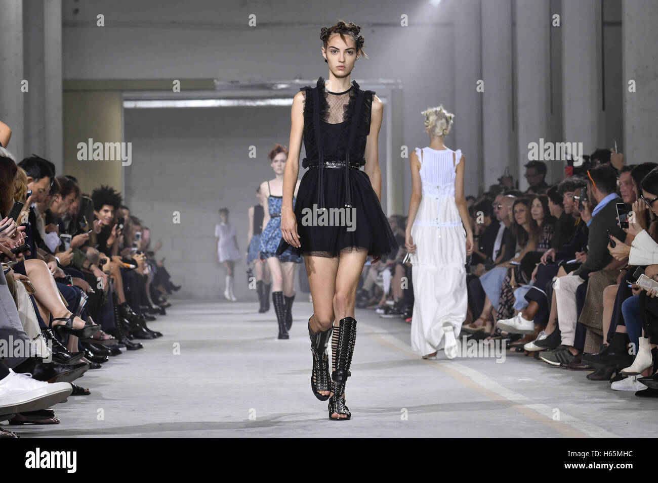 Models on the catwalk at the Diesel Black Gold show during Milan ...