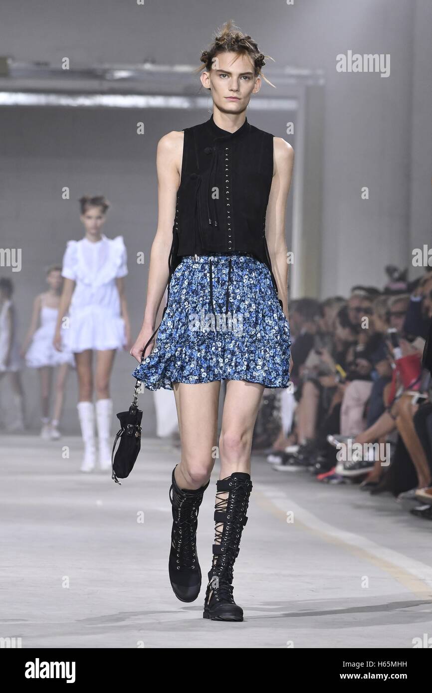 Models on the catwalk at the Diesel Black Gold show during Milan ...