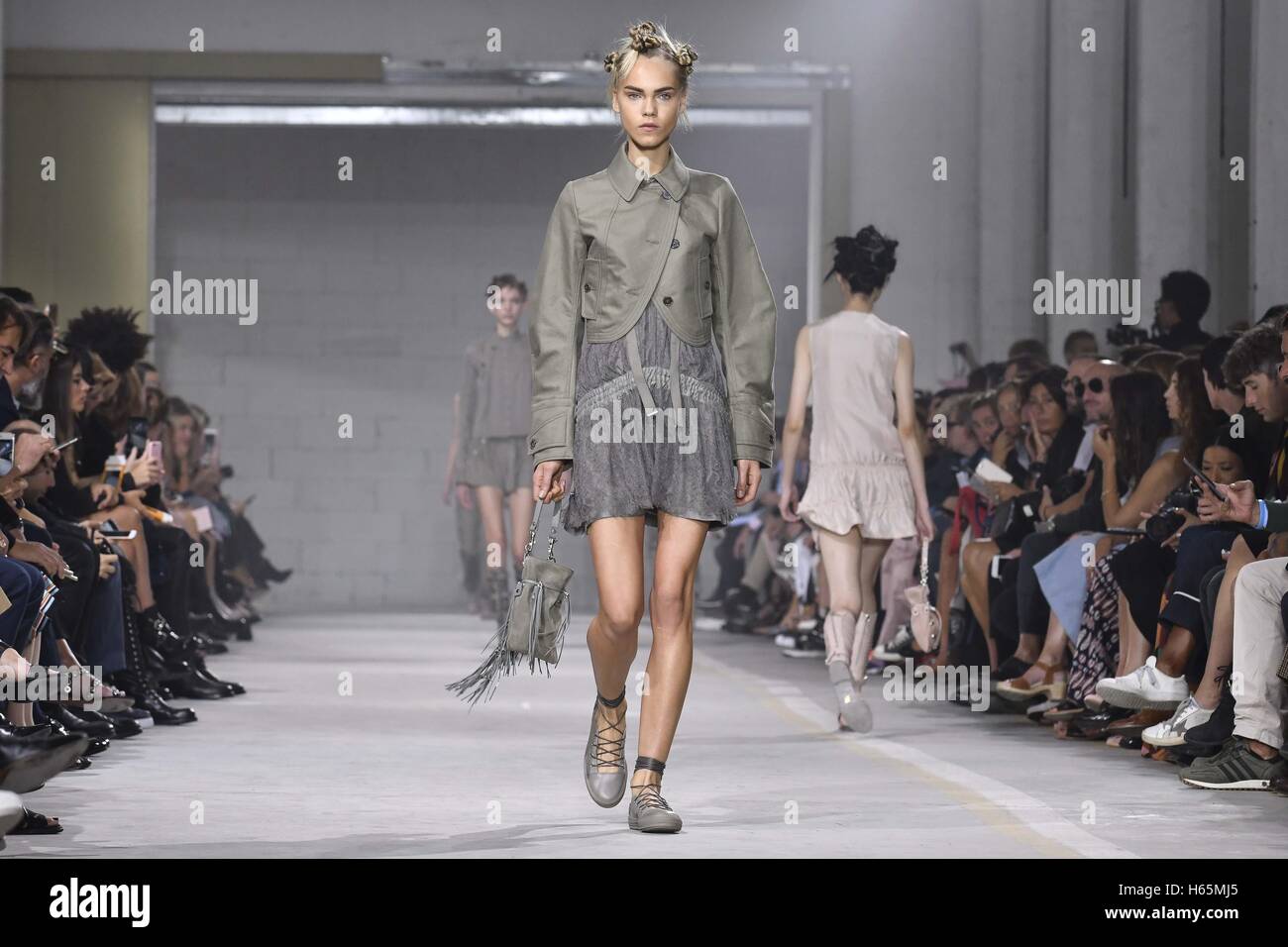 Models on the catwalk at the Diesel Black Gold show during Milan ...