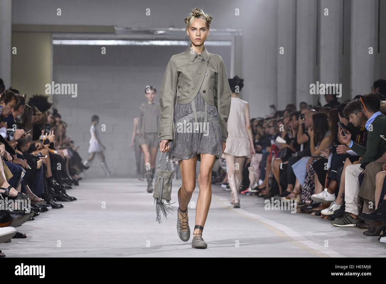 Models on the catwalk at the Diesel Black Gold show during Milan ...