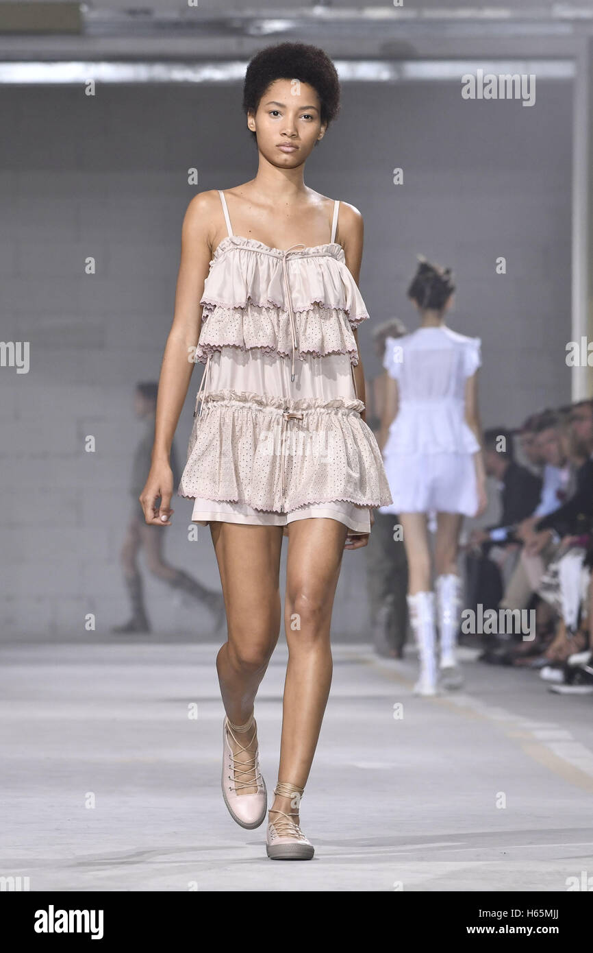 Models on the catwalk at the Diesel Black Gold show during Milan ...