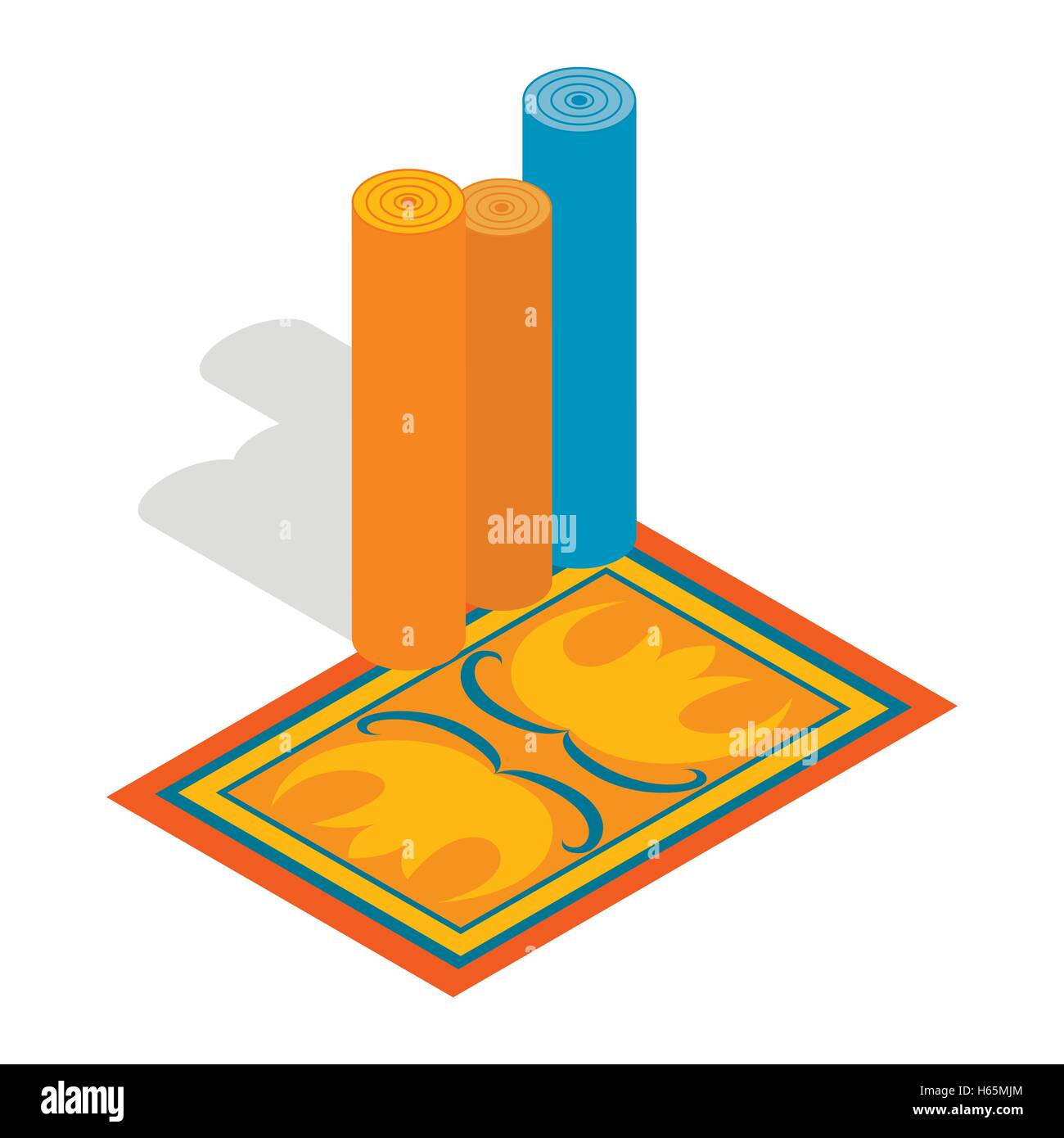 Silk or wool rug persian Stock Vector Images - Alamy