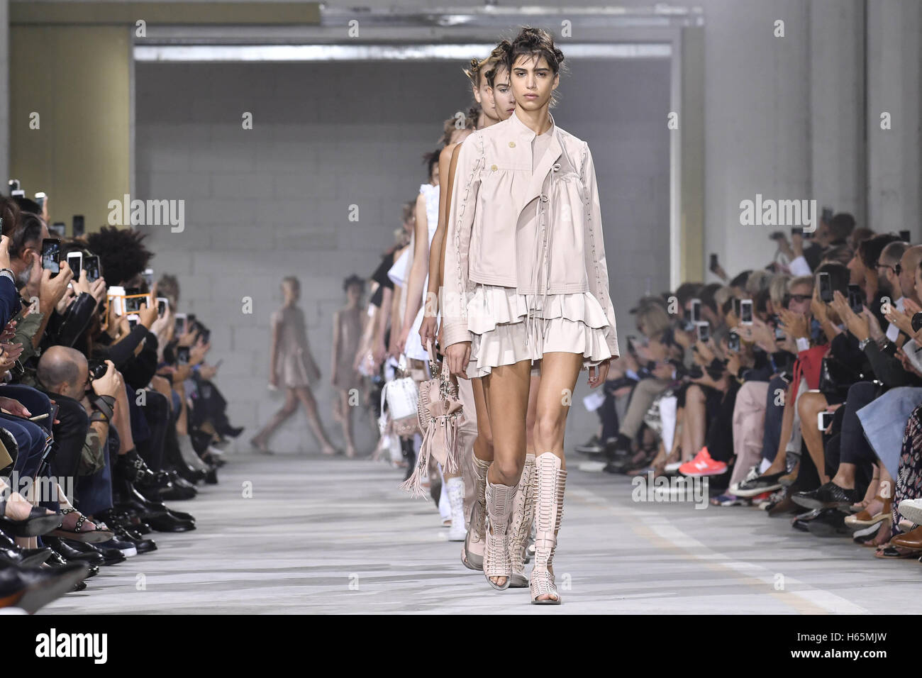 Models on the catwalk at the Diesel Black Gold show during Milan ...