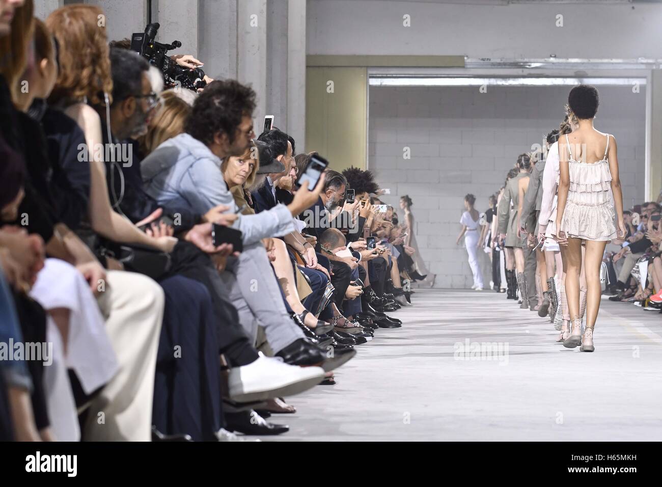 Models on the catwalk at the Diesel Black Gold show during Milan ...
