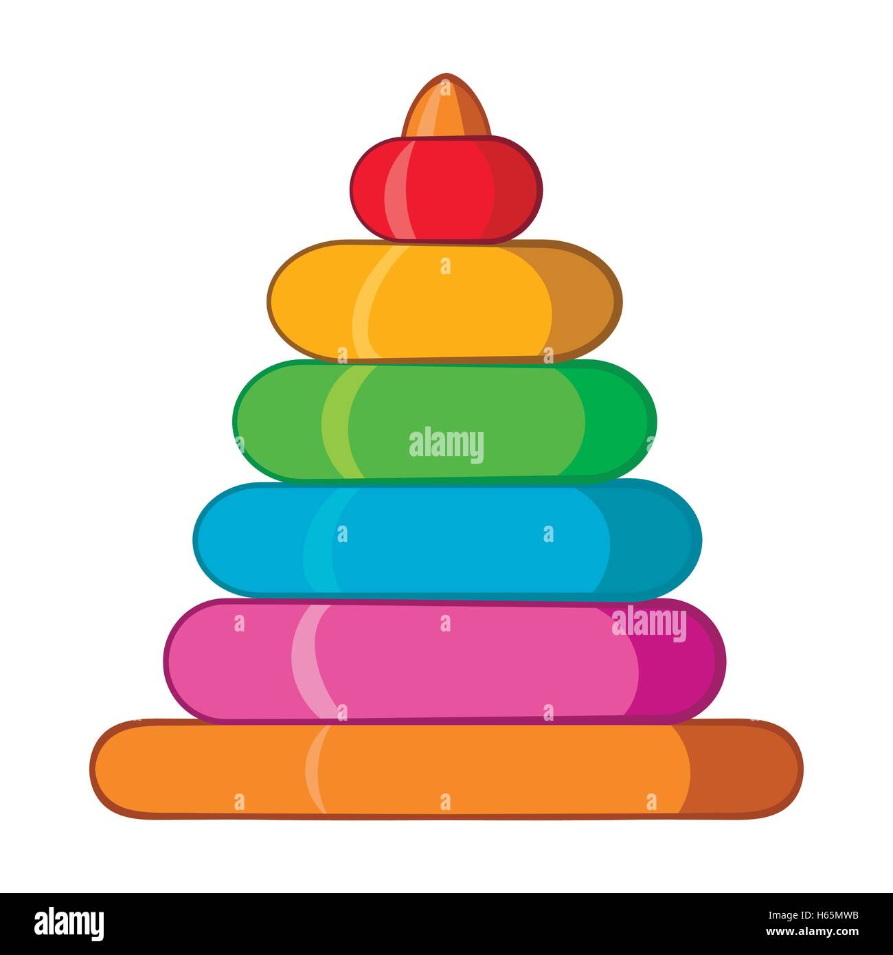 Childrens colorful pyramid icon, cartoon style Stock Vector Image & Art ...