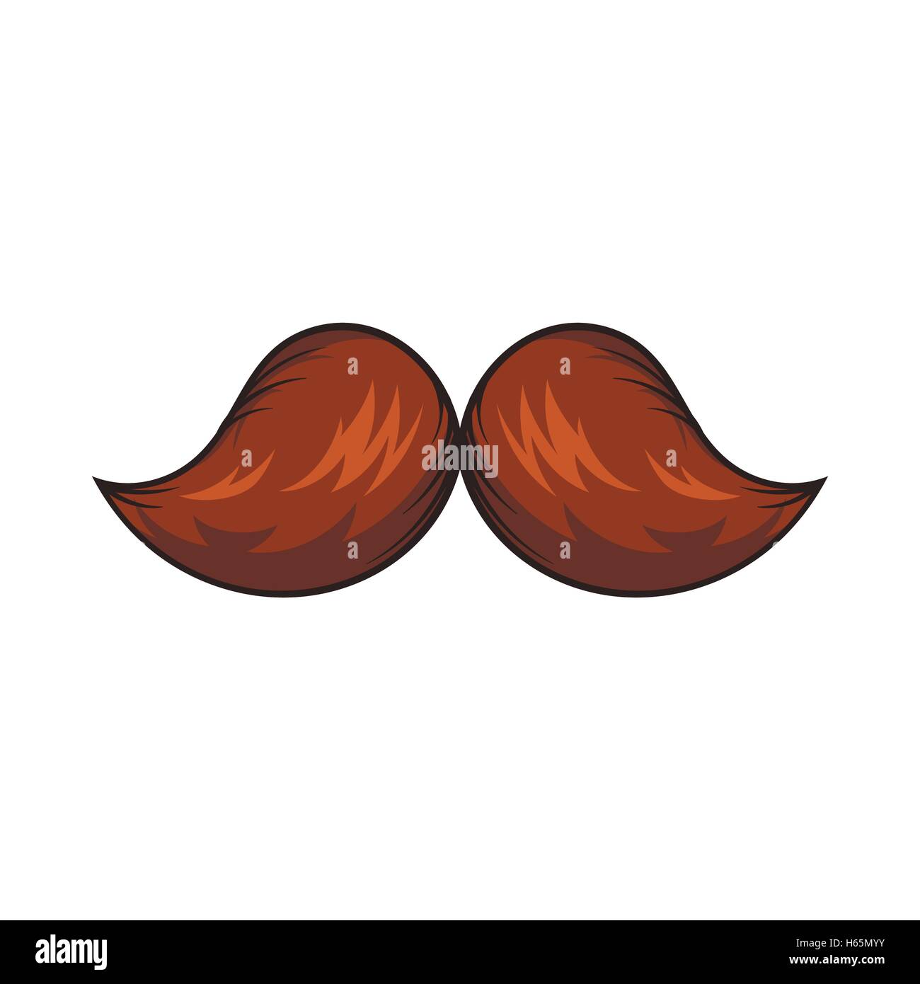 Retro hipster mustache icon, cartoon style Stock Vector Image & Art - Alamy