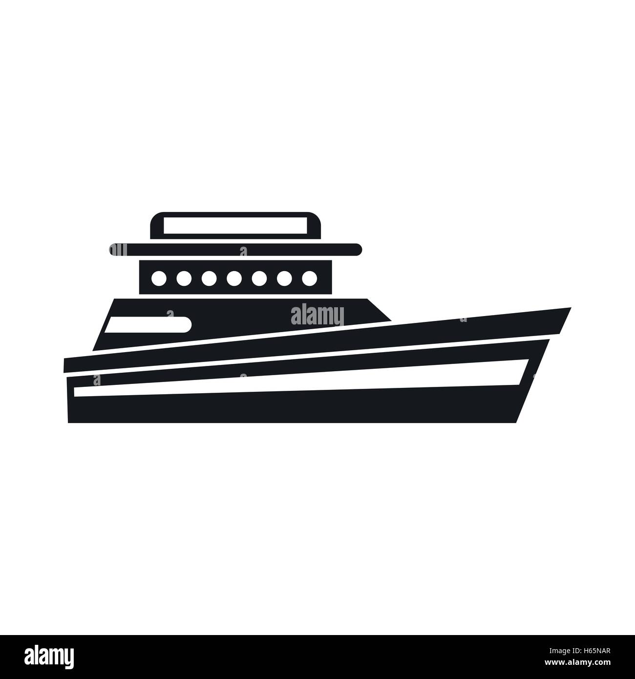 Great powerboat icon, simple style Stock Vector Image & Art - Alamy