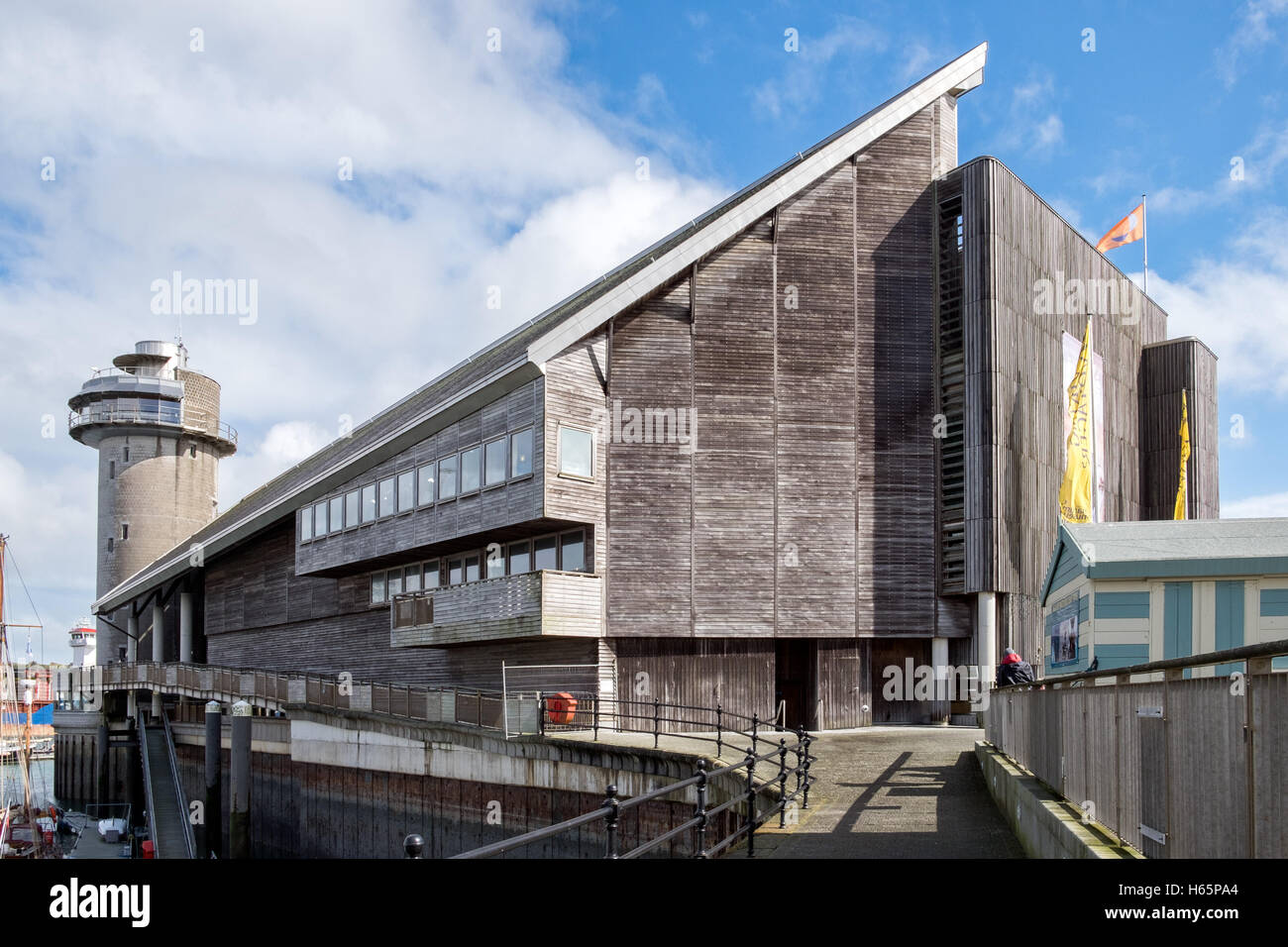 The National Maritime Museum at Discovery Quay in Falmouth, Cornwall, England, UK on a sunny ...