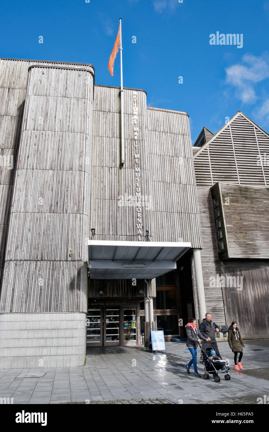 The National Maritime Museum at Discovery Quay in Falmouth, Cornwall, England, UK on a sunny ...