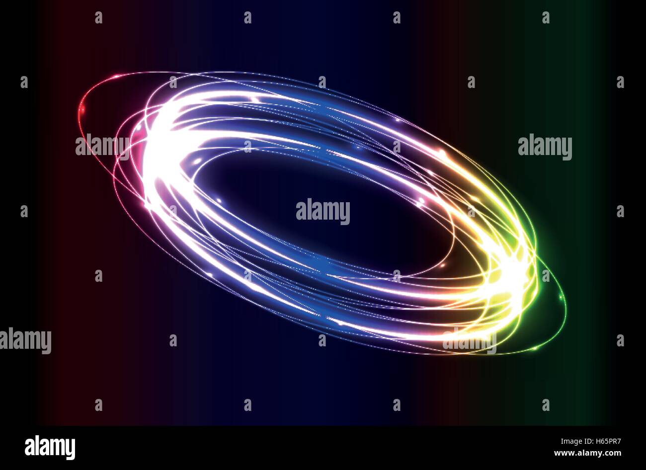 colored glowing rings, Abstract background bright glowing rings Stock ...