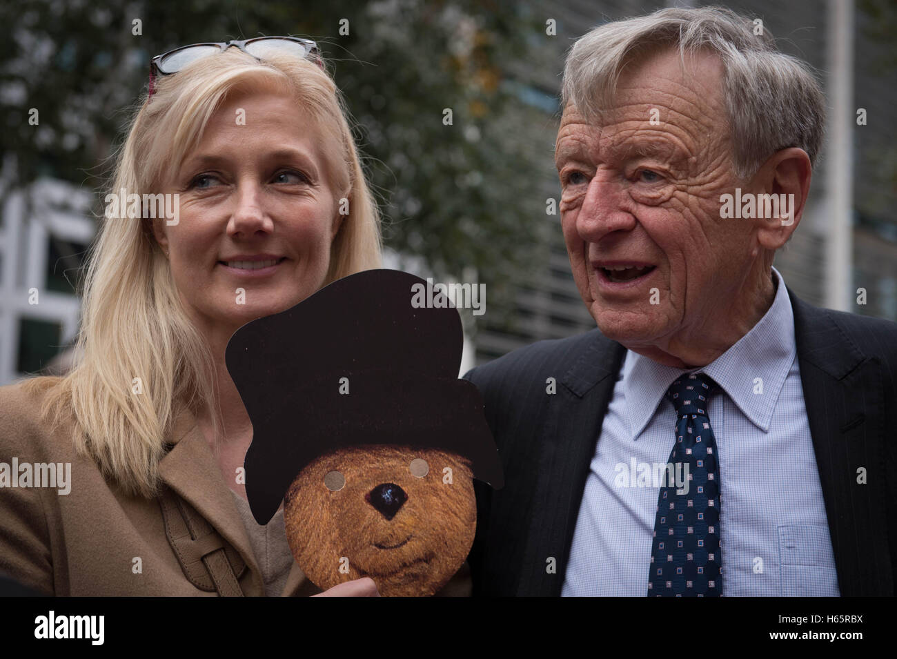 Joely Richardson and Lord Dubbs attend a Citizens UK event outside the ...