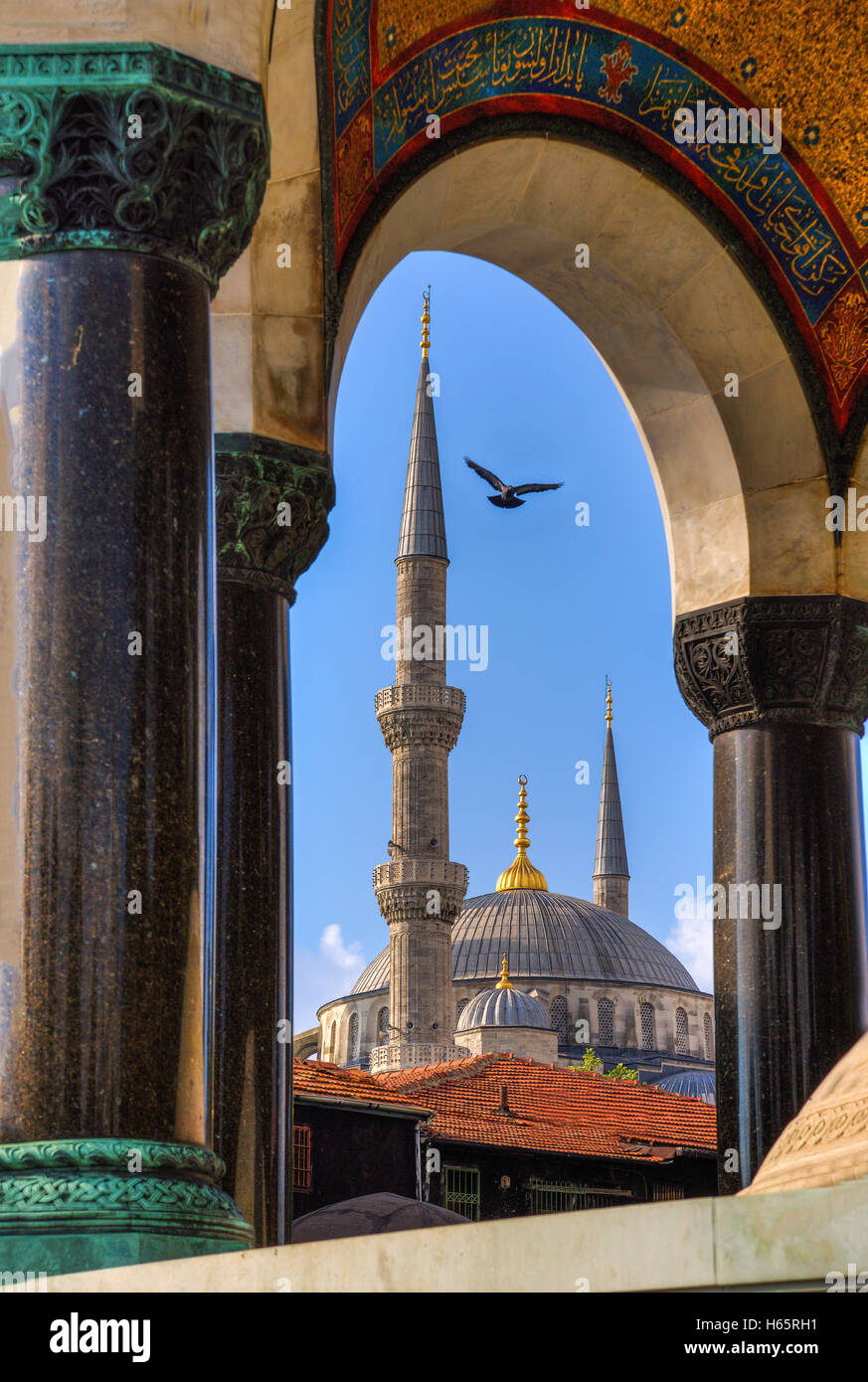 Istanbul dome through arch hi-res stock photography and images - Alamy