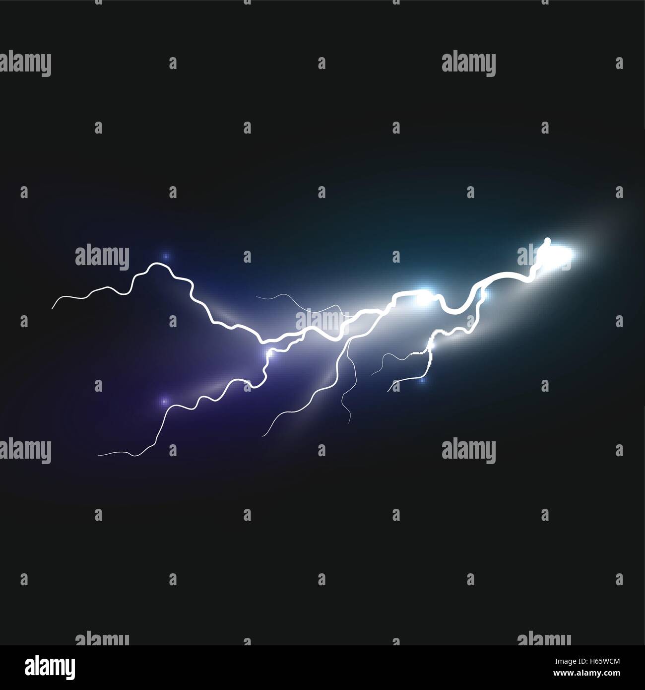 Realistic lightning icon Stock Vector Image & Art - Alamy
