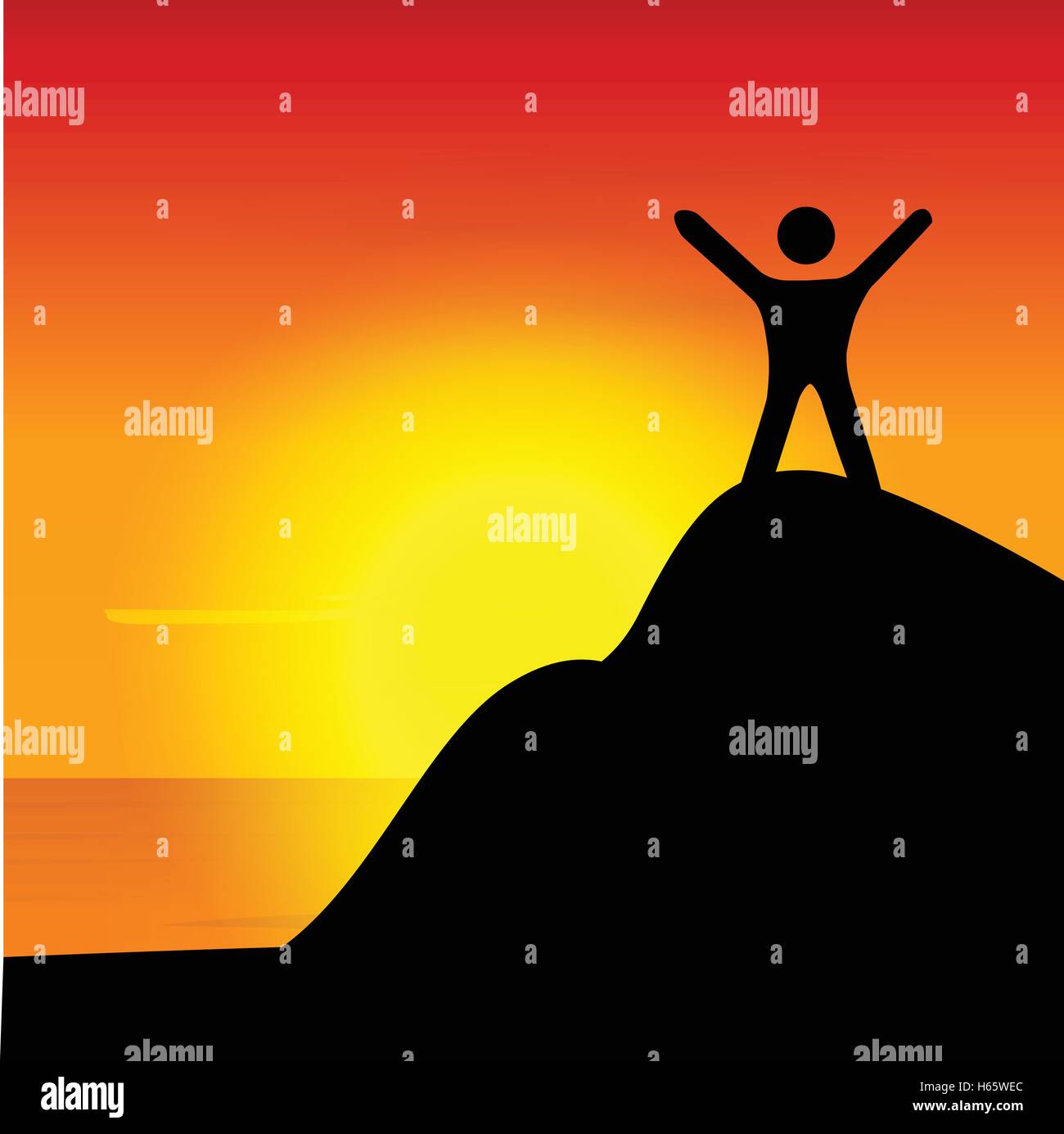 Successful stick man concept Stock Vector Image & Art - Alamy