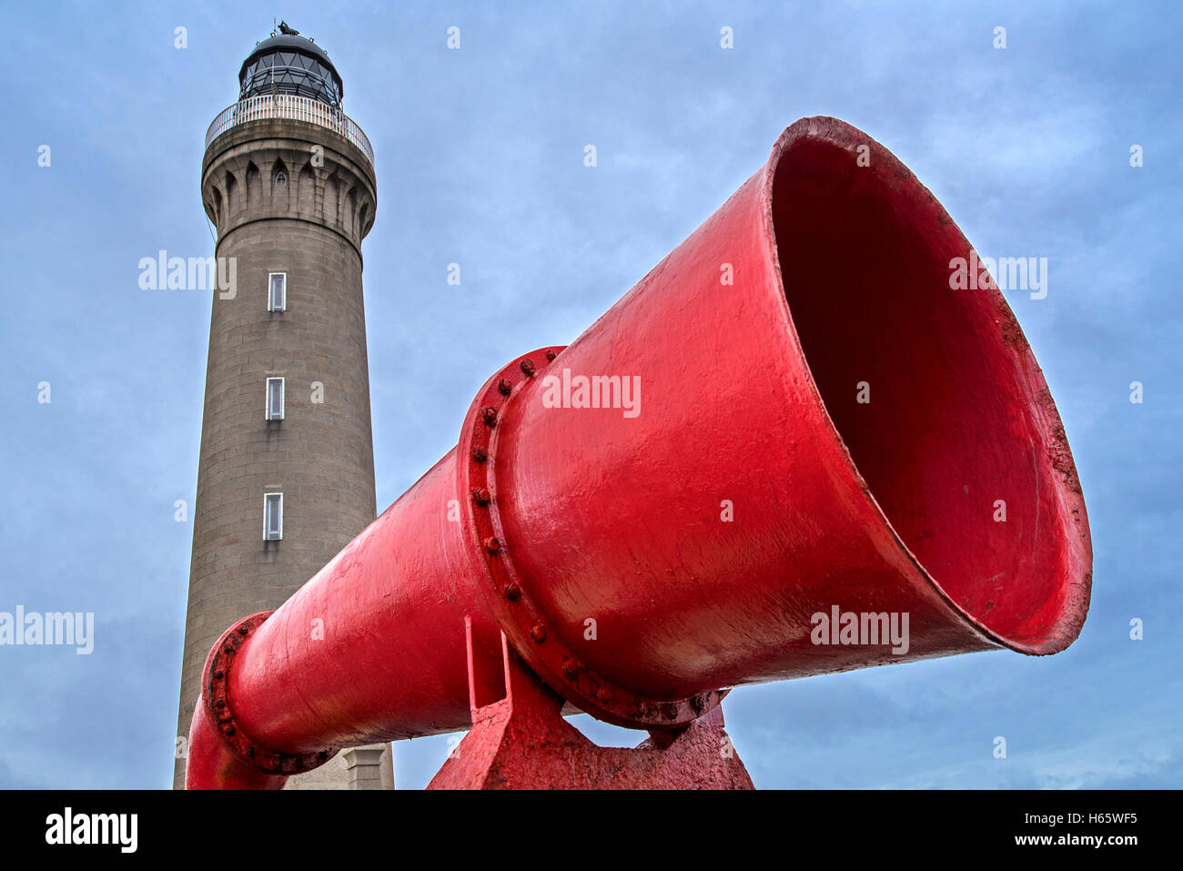 Foghorn at Ardnamurchan Point and most westerly lighthouse on the ...
