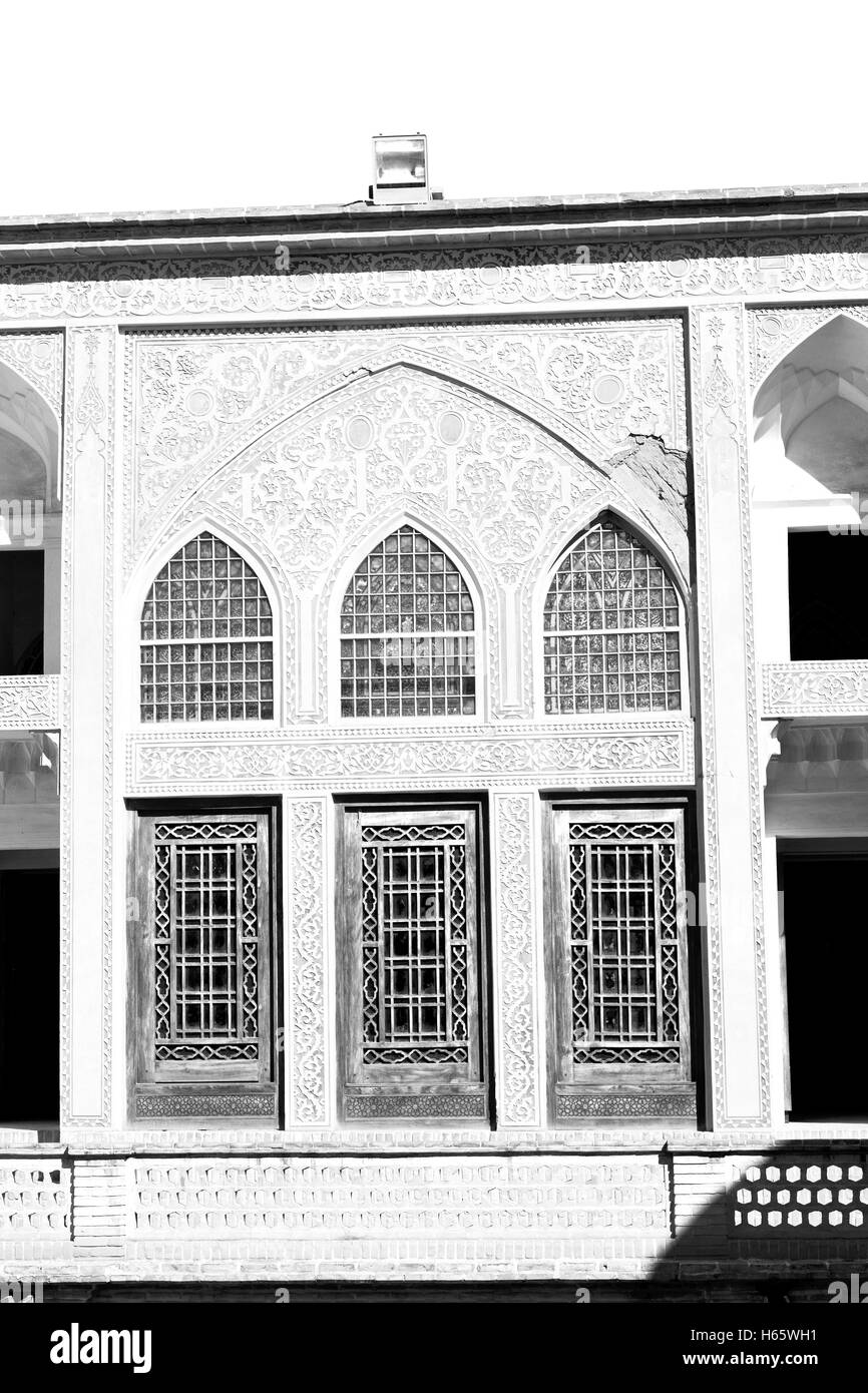 blur in iran kashan the old persian architecture window and glass in ...