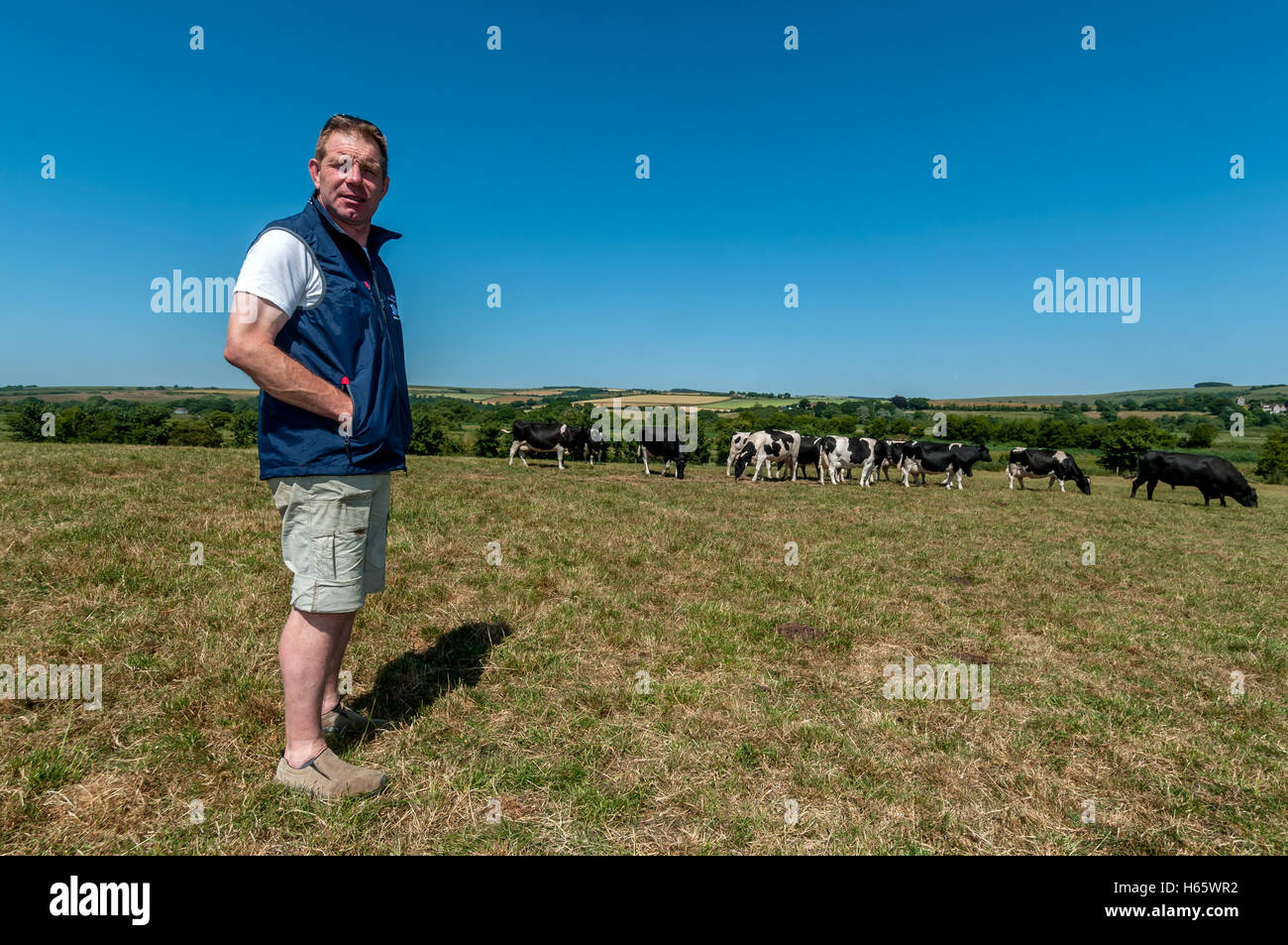 Farmer Ryan Haydon, of Offham Farm, Arundel, West Sussex, with some of ...