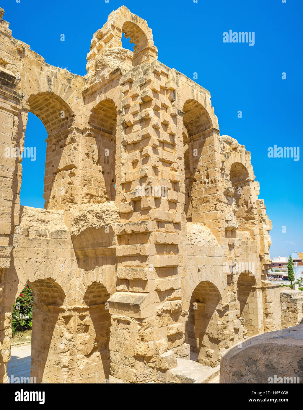 The ancient magnificent building of the roman arena nowadays became the ...