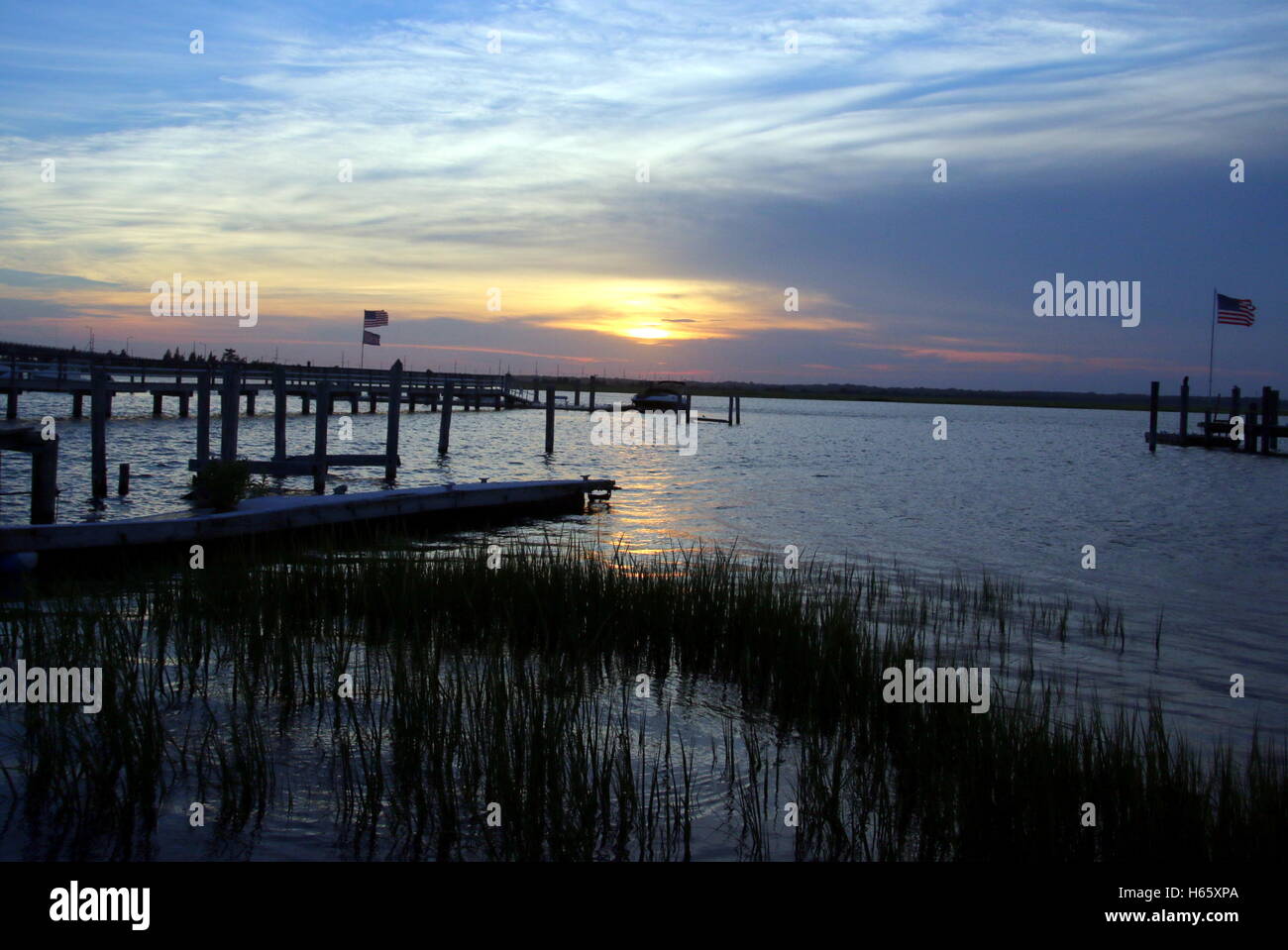 Sunset at the Bay Stock Photo - Alamy