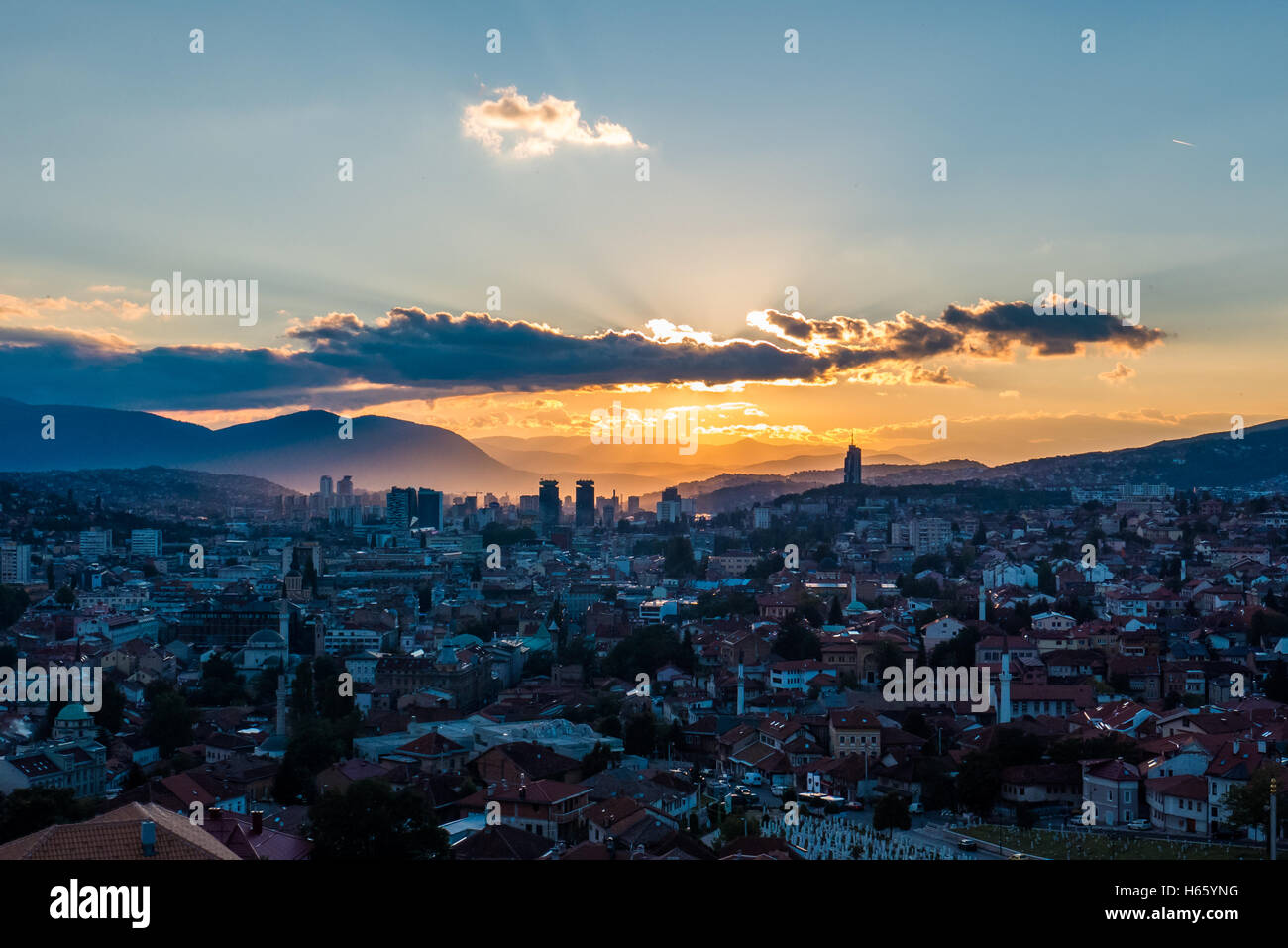 Sarajevo sunset sarajevo bosnia sarajevo hi-res stock photography and ...