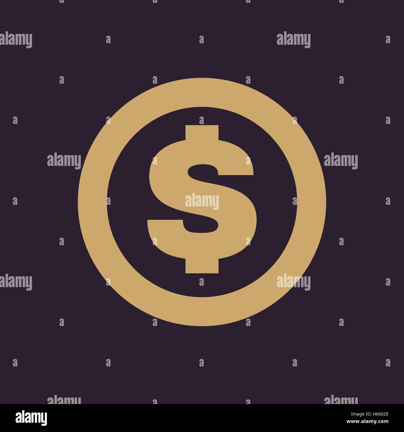 The dollar icon. Cash and money, wealth, payment symbol. Flat Stock ...