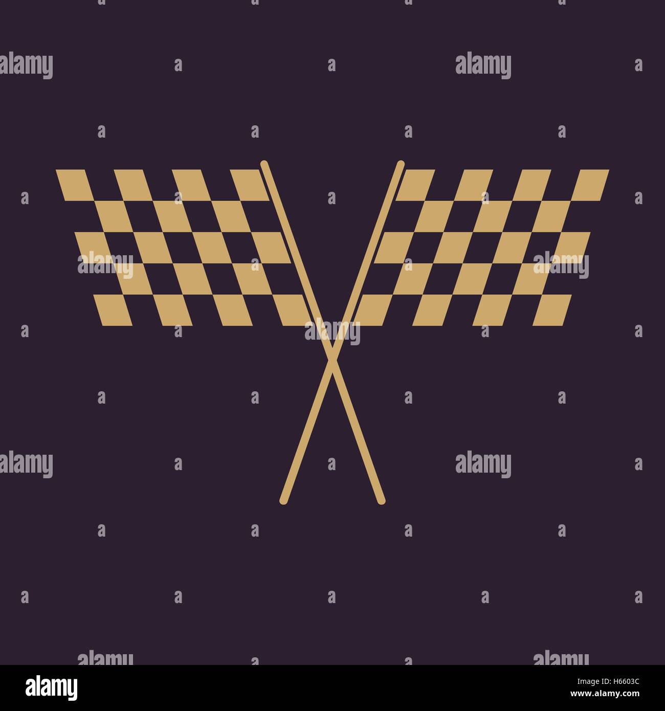 The checkered flag icon. Finish and start, winner symbol. Flat Stock ...