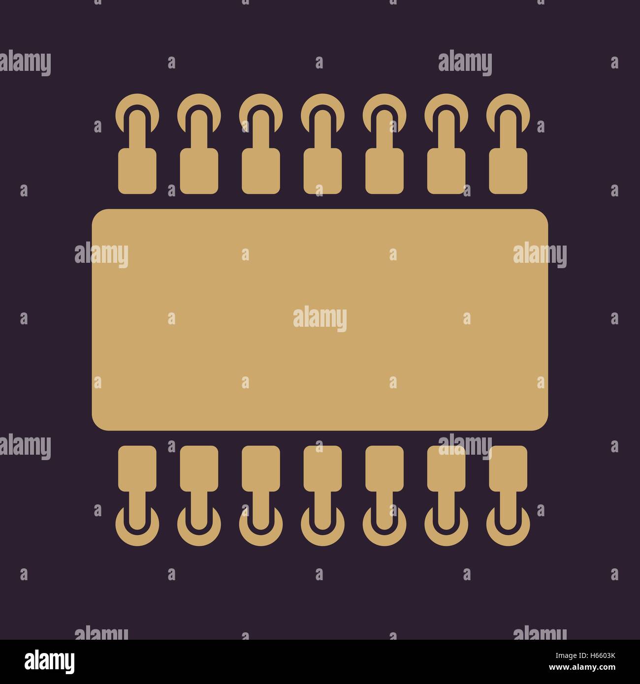 The chip icon. Hardware and processor, technology symbol. Flat Stock ...
