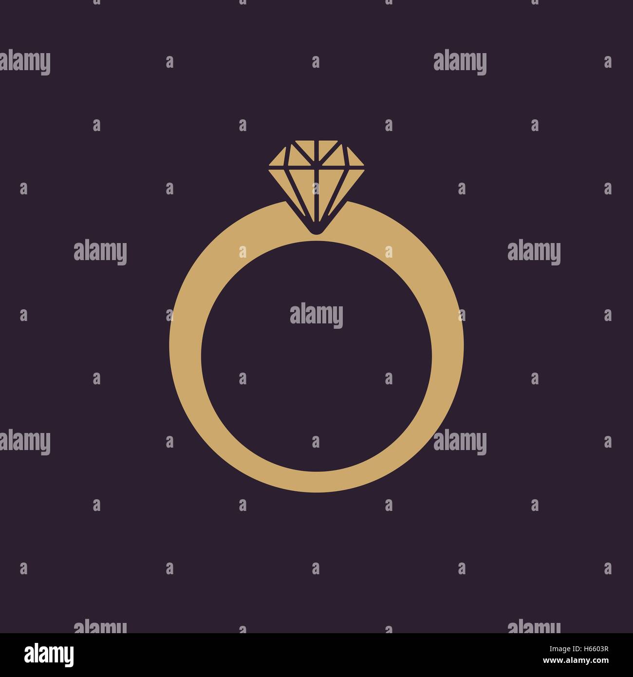 The ring icon. Diamond and jewelry, wedding symbol. Flat Stock Vector ...