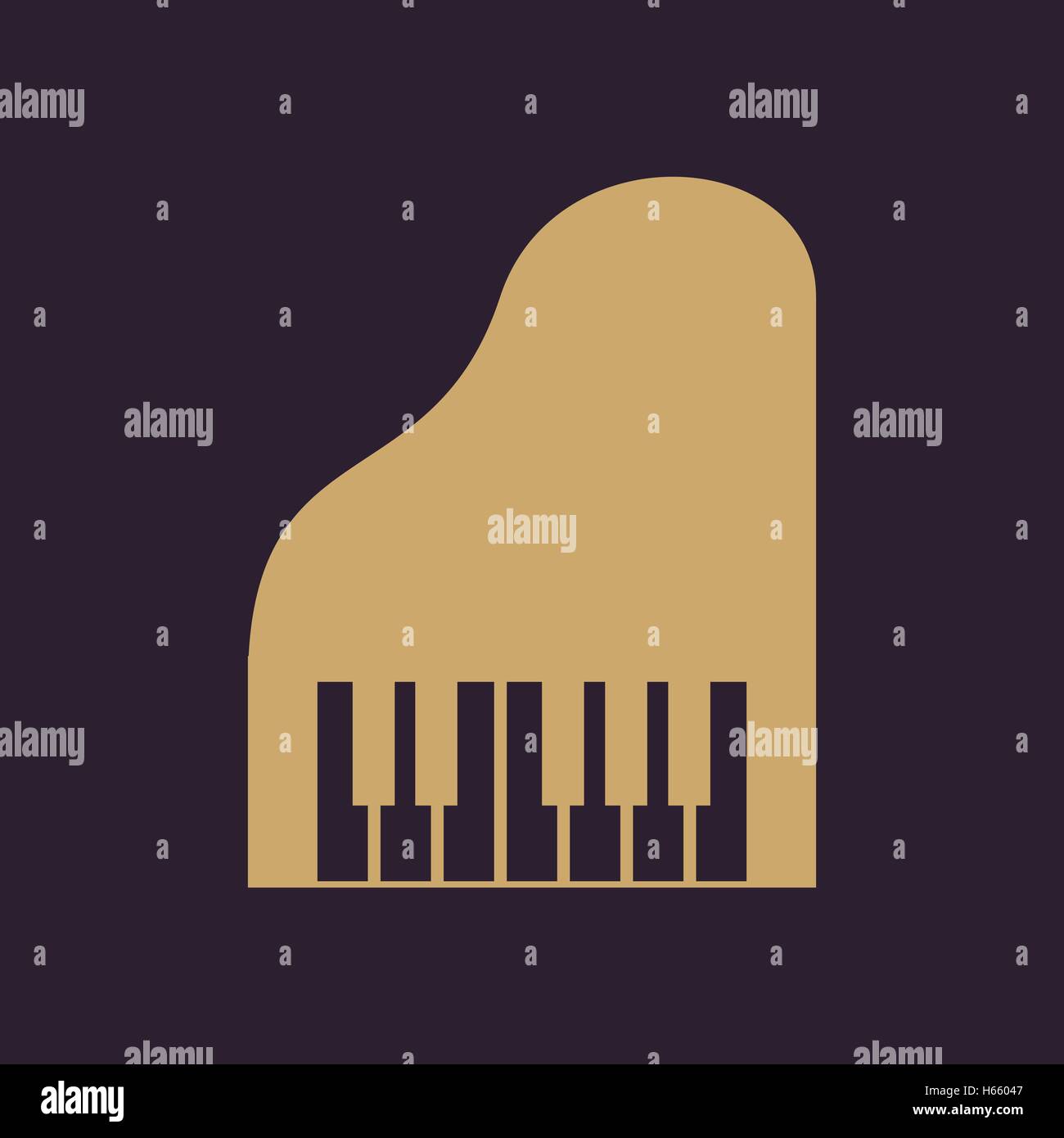 The piano icon. Music and pianist, musician, synthesizer symbol. Flat ...