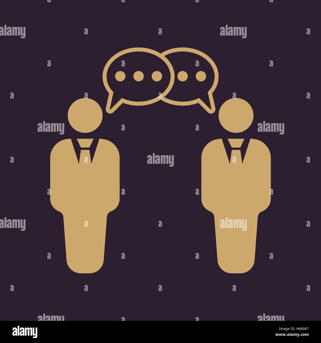 The negotiations icon. Debate and dialog, discussion, conversations ...