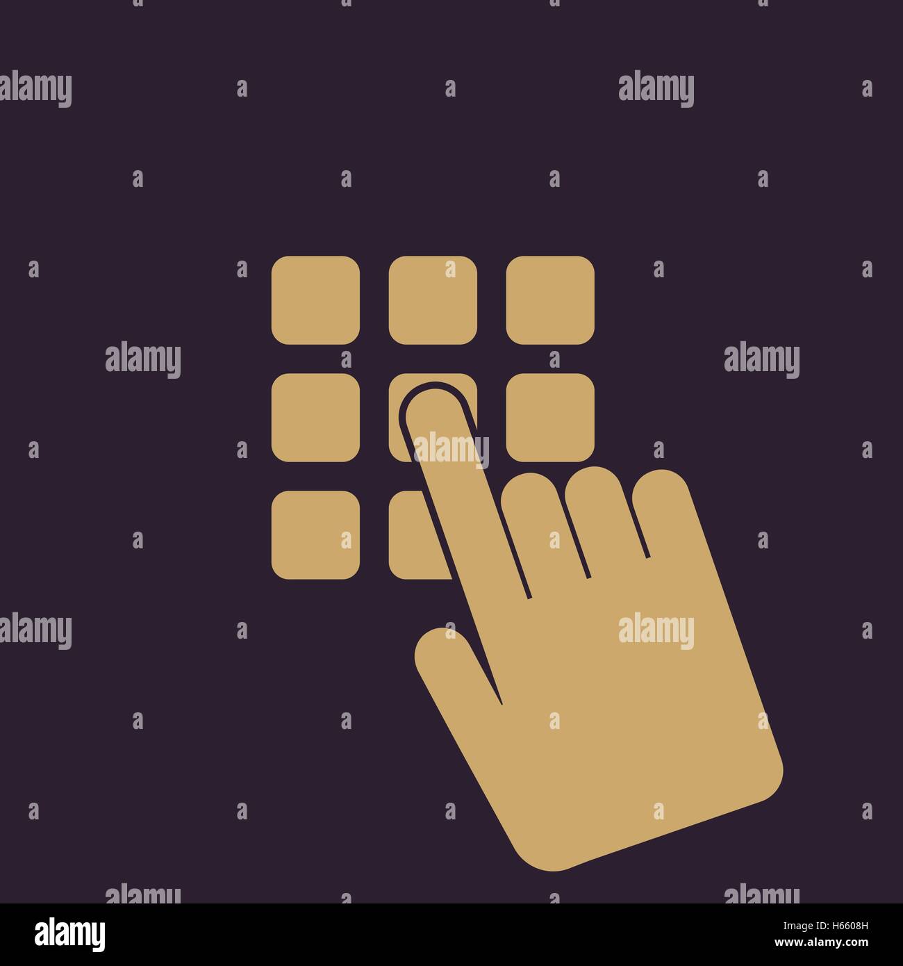 The pin code icon. Password and unlock, access, identification, unlock ...
