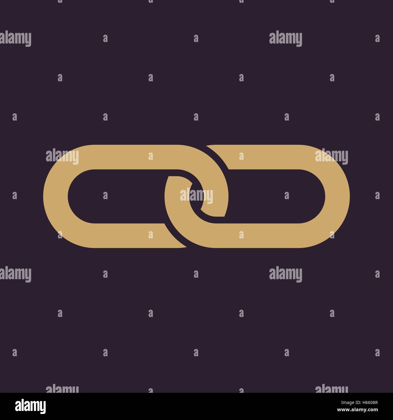 The link icon. Linked and joined, connection, hyperlink, chain symbol ...