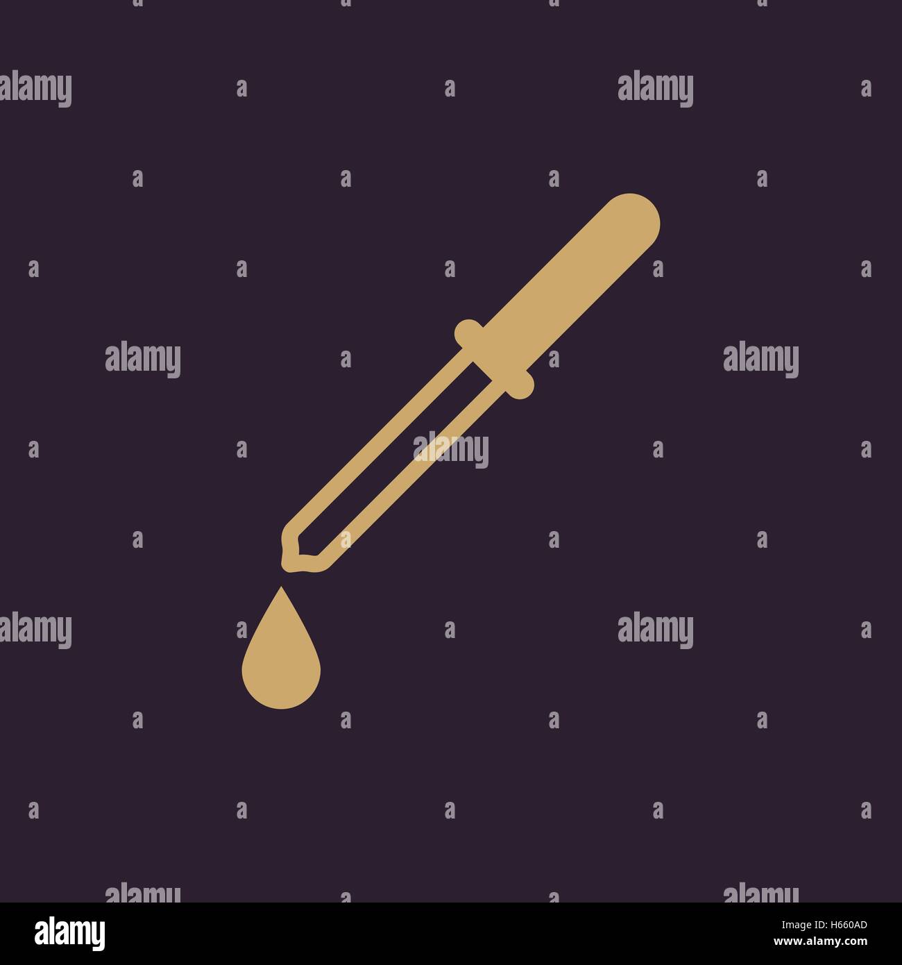 The pipette icon. Dropper and eyedropper, analysis, chemistry symbol ...