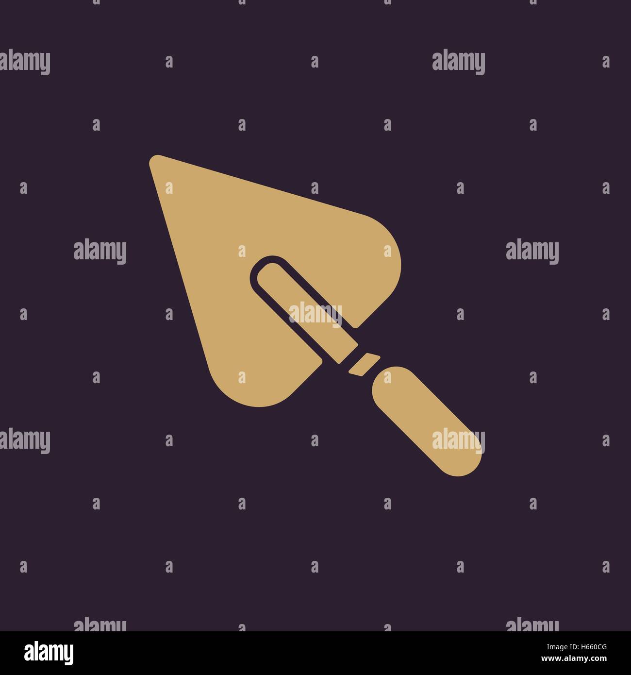The trowel icon. Mason and building, repair, plasterer symbol. Flat ...