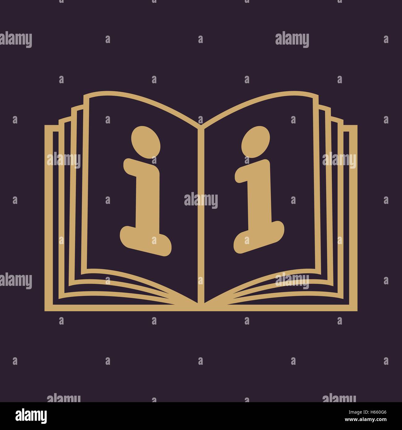 The open book icon. Manual and tutorial, instruction, encyclopedia ...