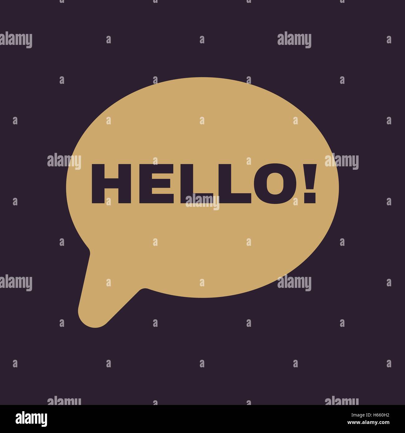The hello icon. Greet and hi symbol. Flat Stock Vector Image & Art - Alamy