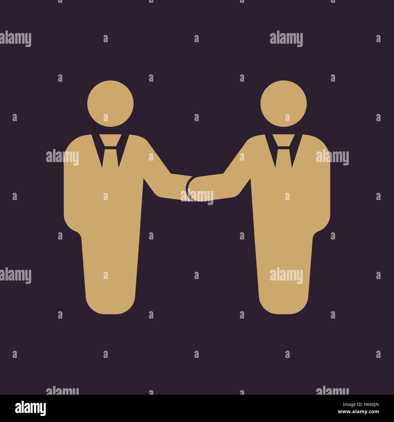 The handshake icon. Partnership and negotiation, cooperation symbol ...