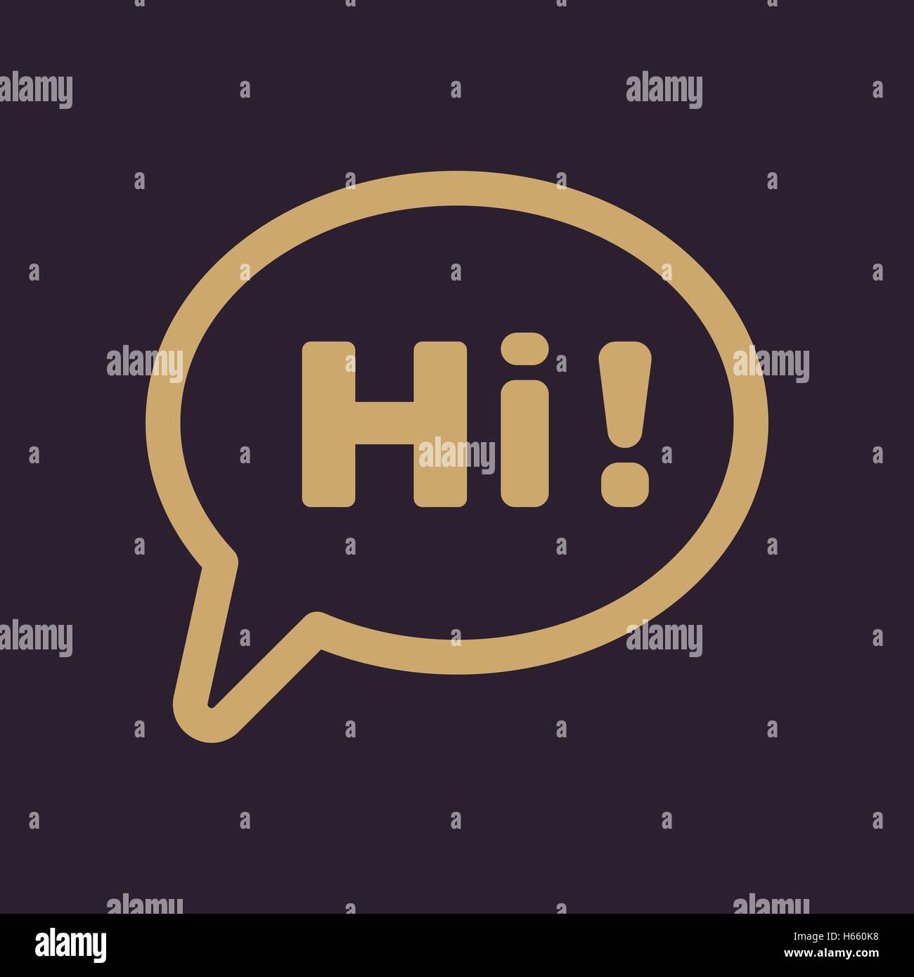 The hi icon. Greet and hello symbol. Flat Stock Vector Image & Art - Alamy