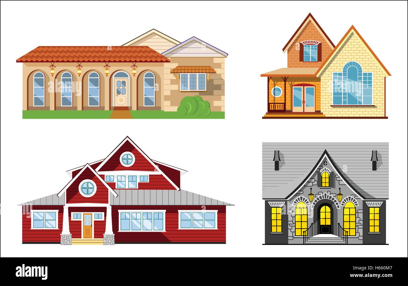 House illustration set Stock Vector Image & Art - Alamy